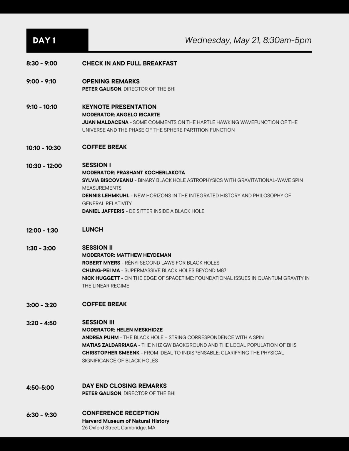 Annual Conference - Black Hole Initiative